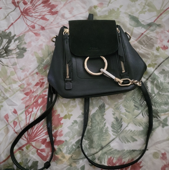 Chloe | Bags | Chloe Suedecalfskin Small Faye Backpack In Black | Poshmark